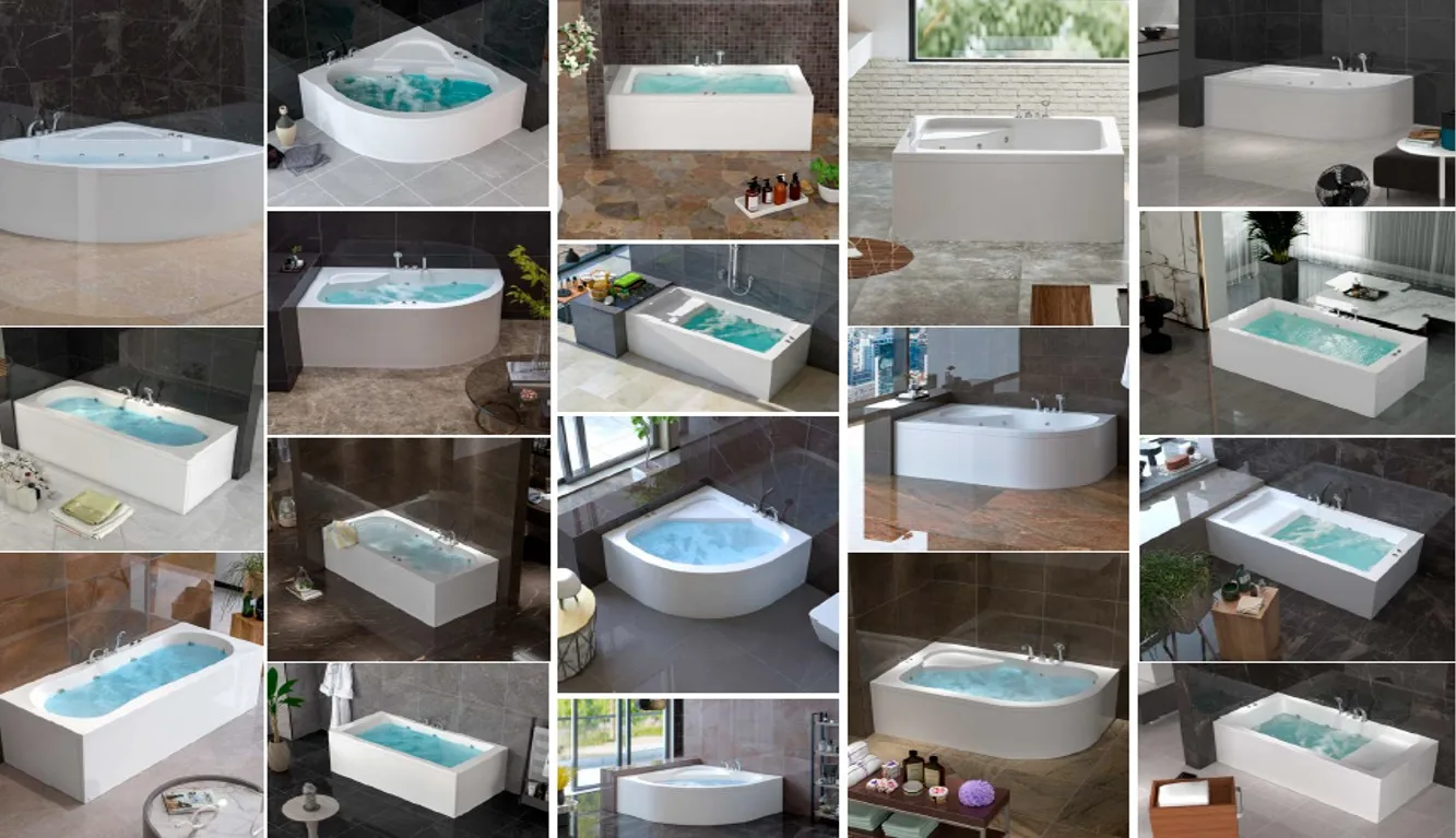 Asymmetric Sitting Bathtubs High Quality Modern White Acrylic ...