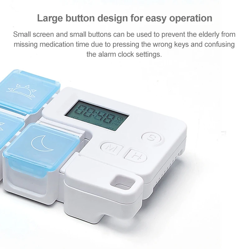 Smart Pill case 7 Day Medicine Box Colorful Pill Box With Automatic ...