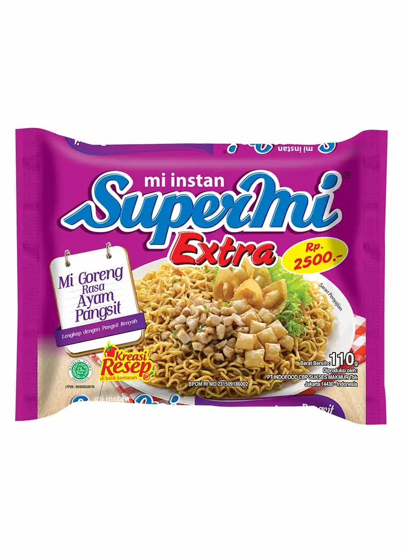 Traditional Taste Original Fried Supermie Noodle Instant Food With 40 ...