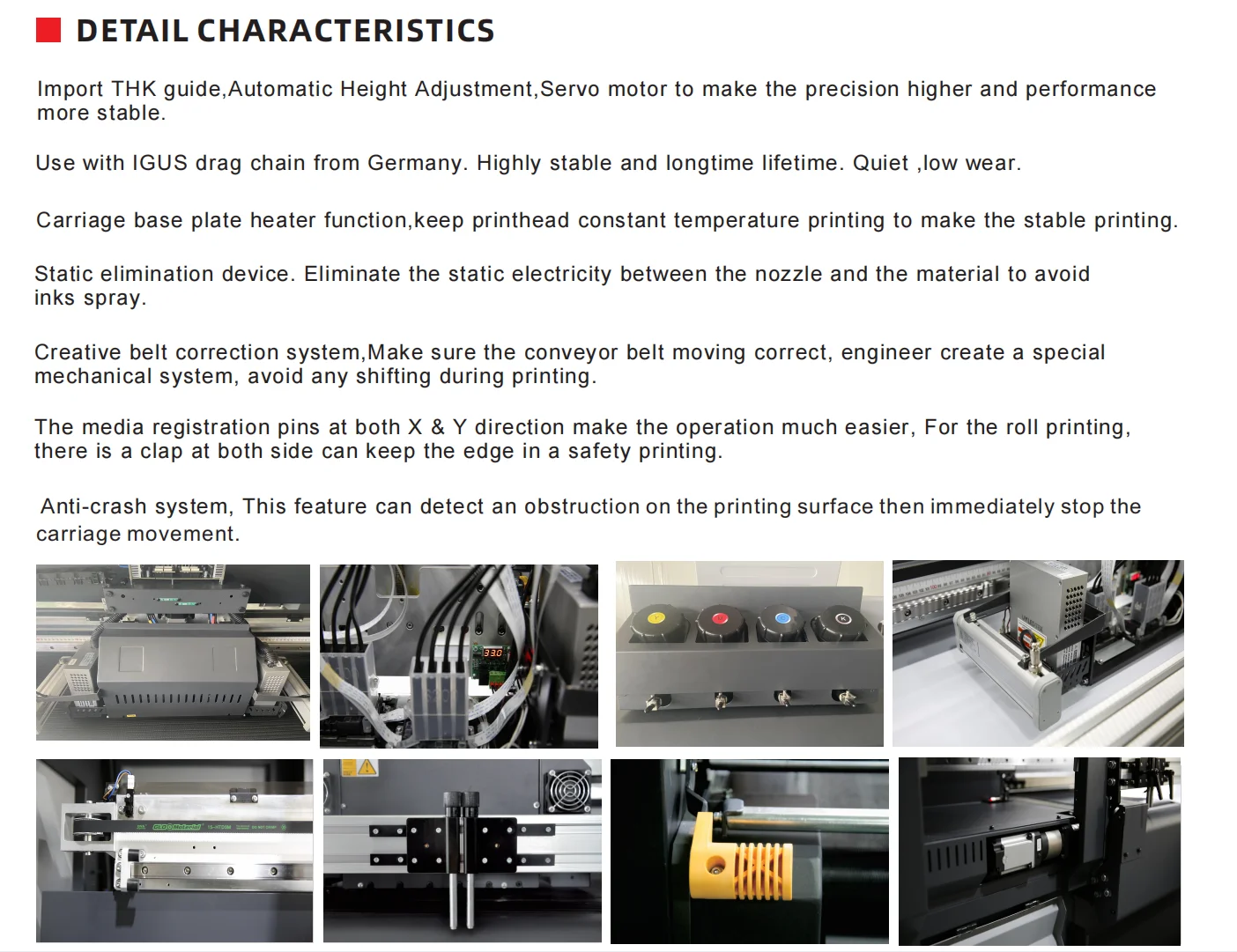 1.8m 2.m 2-8pcs I3200 Head UV Hybrid Printer for Flatbed