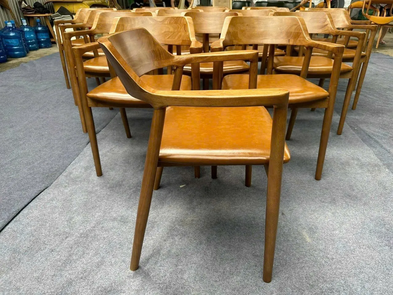 Made In Vietnam Natural Wood Restaurant Dining Chair With Modern ...