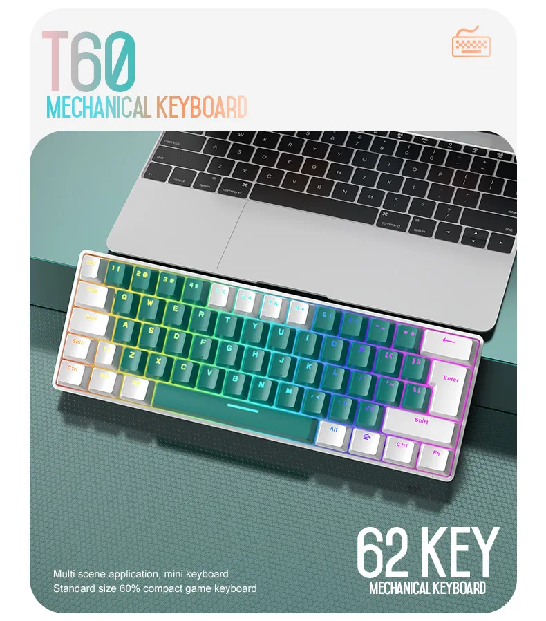 ZIYOULANG T60 Mechanical Keyboard - Customized Game Notebook