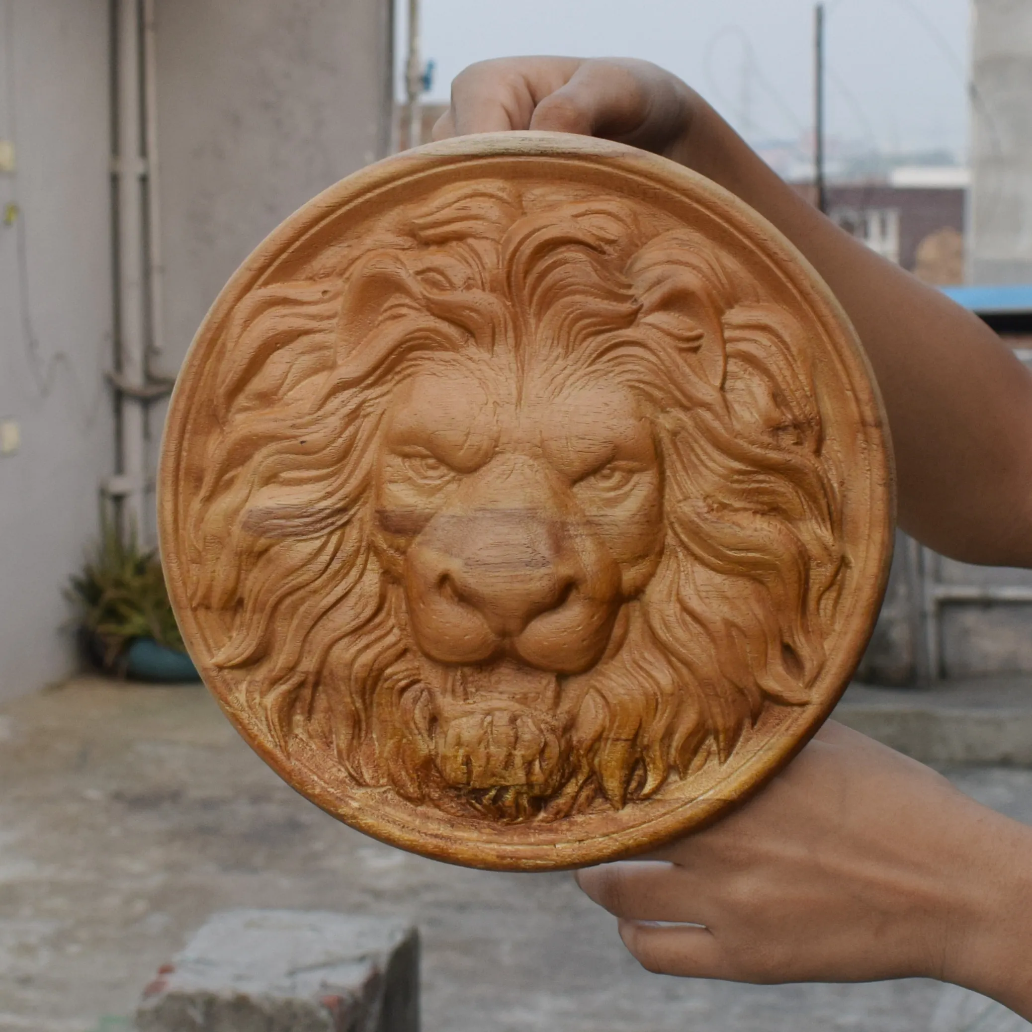 Alibaba.com: Art Deco Lion Head Wood Carving, Wall Ornament for ...
