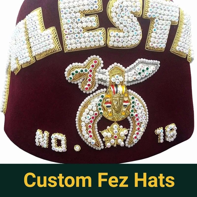 VITSUM SPORTS Masonic Regalia Fez Shriner Custom Regalia Hat Mason ...