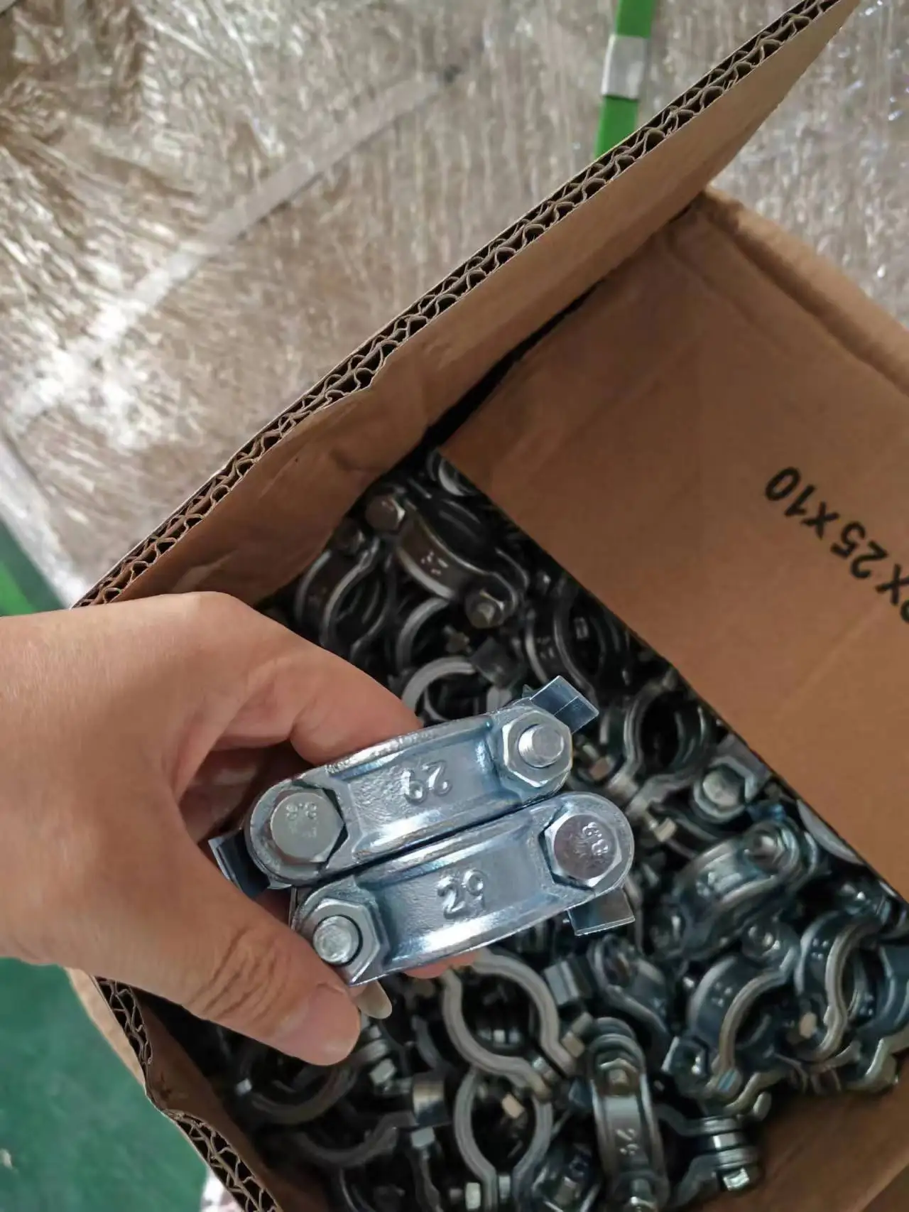 DIN20039 Double Bolt Clamp SL40 32-40 mm - Carbon Steel or Malleable ...