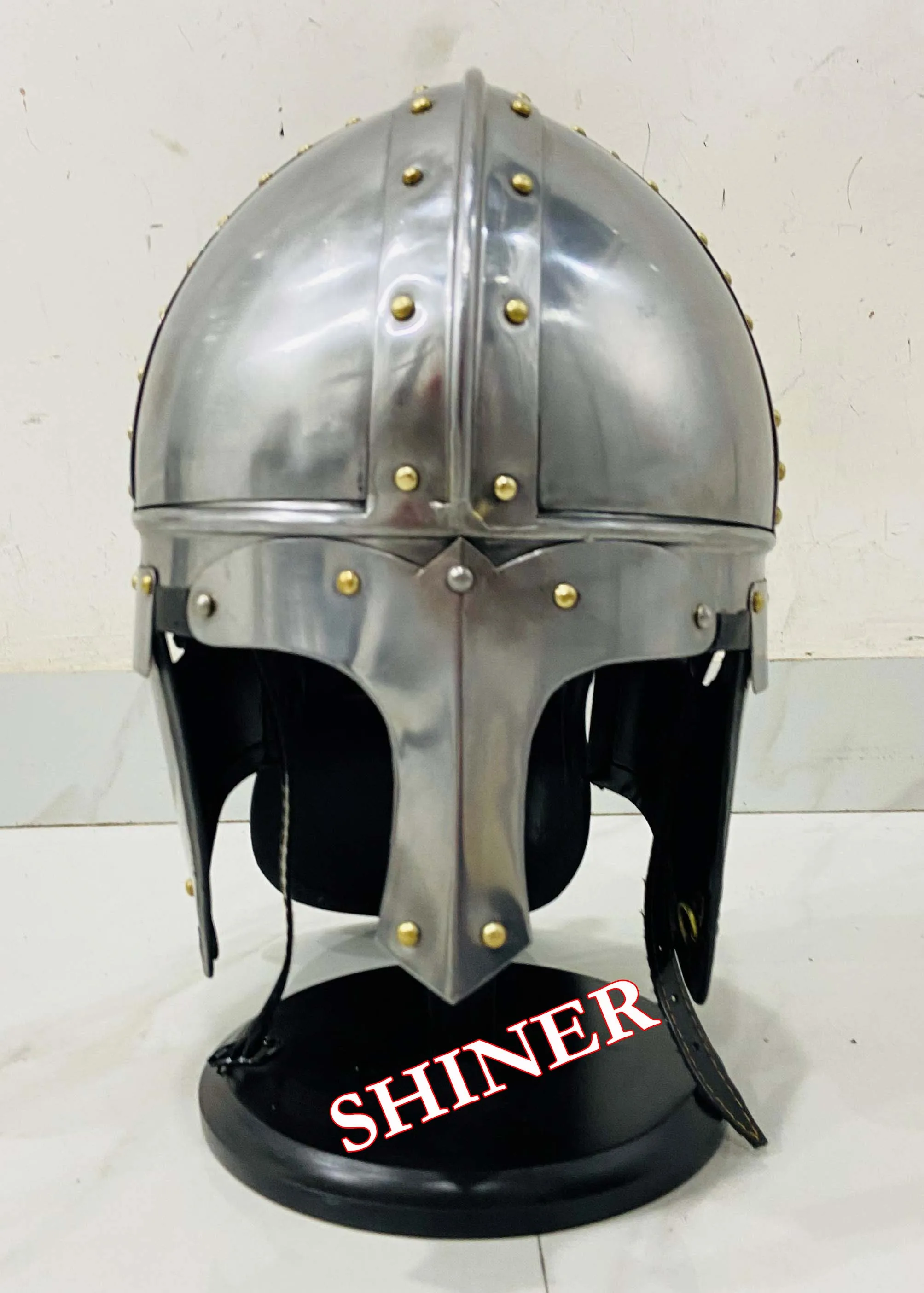 Medieval Roman Roleplay Helmet Buhurt Viking Silver Steel Helmet With ...