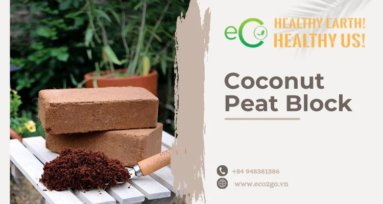 Coco Fiber Peat Block Real Natural Cocopeat Press Biodegradable Eco2go ...