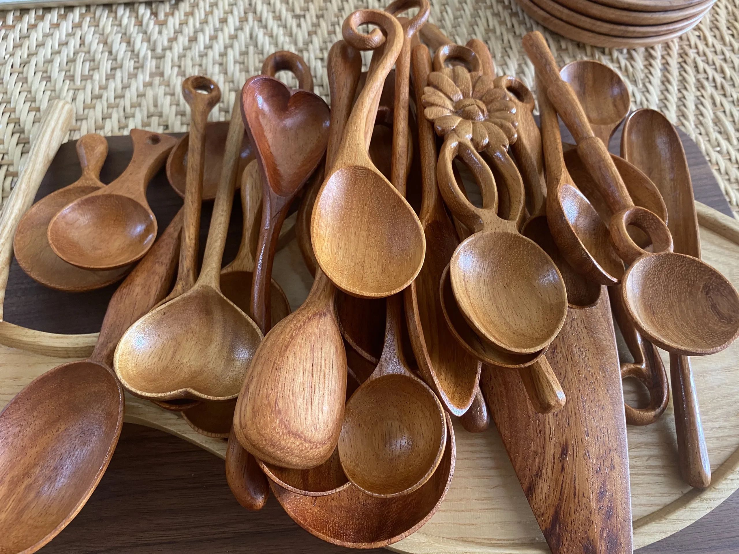 Wooden Kitchen Utensils - Wooden Spoon Soup Teaspoon Catering Long ...