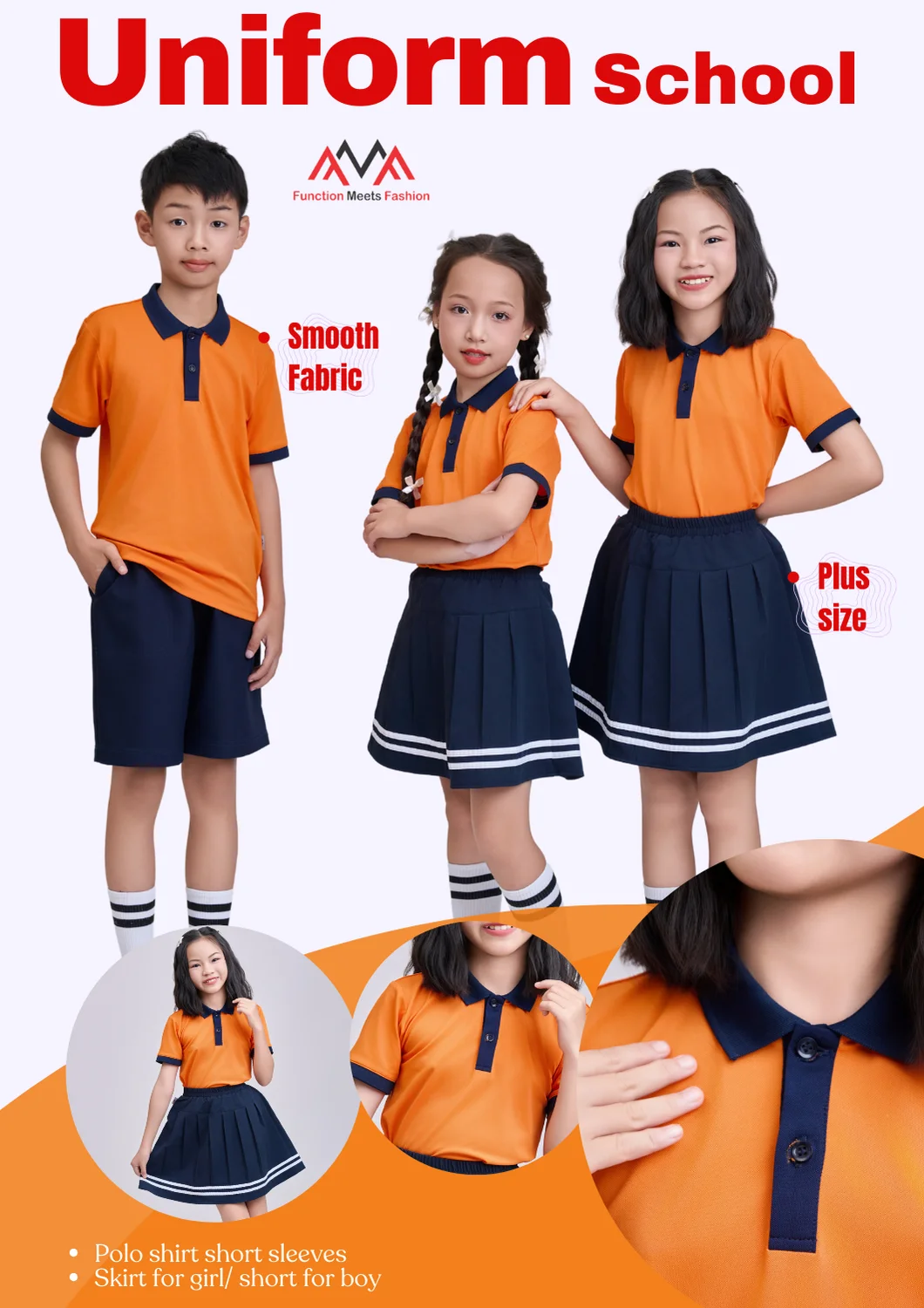Custom Student Uniform Set - High Quality School Shirts