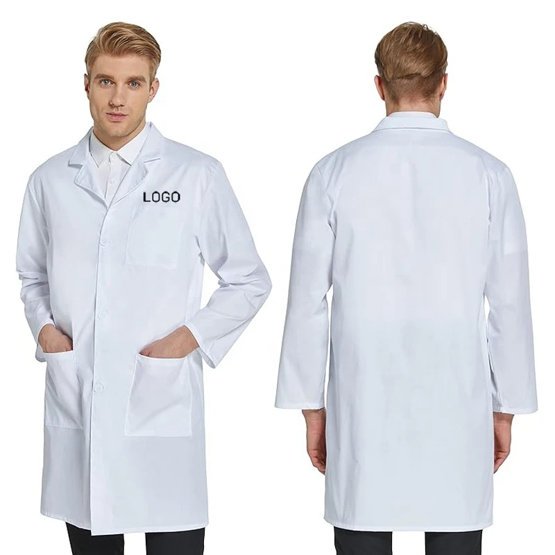 Custom Hospital Scrub Nurse Long Sleeve Doctor Lab Coats Unisex Men ...
