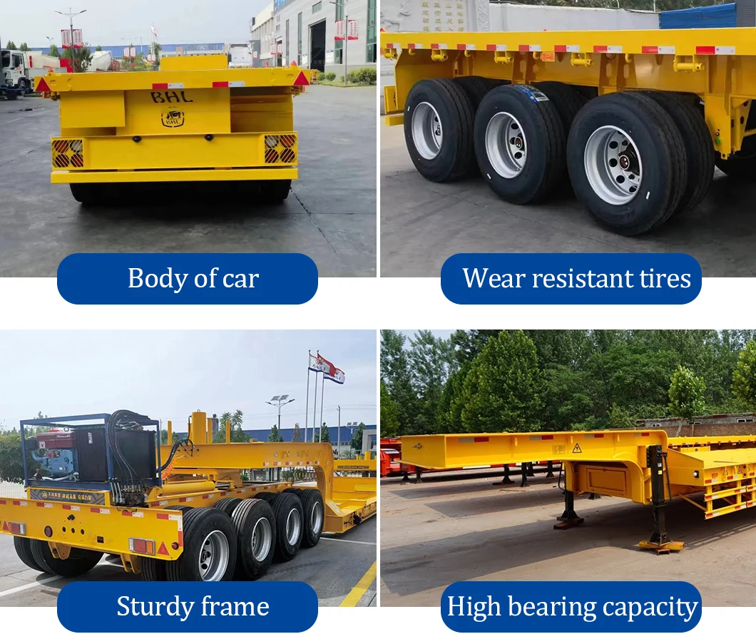 6 Axles Heavy Duty Bulldozer Transport Lowboy 16m Extendable Trailer ...