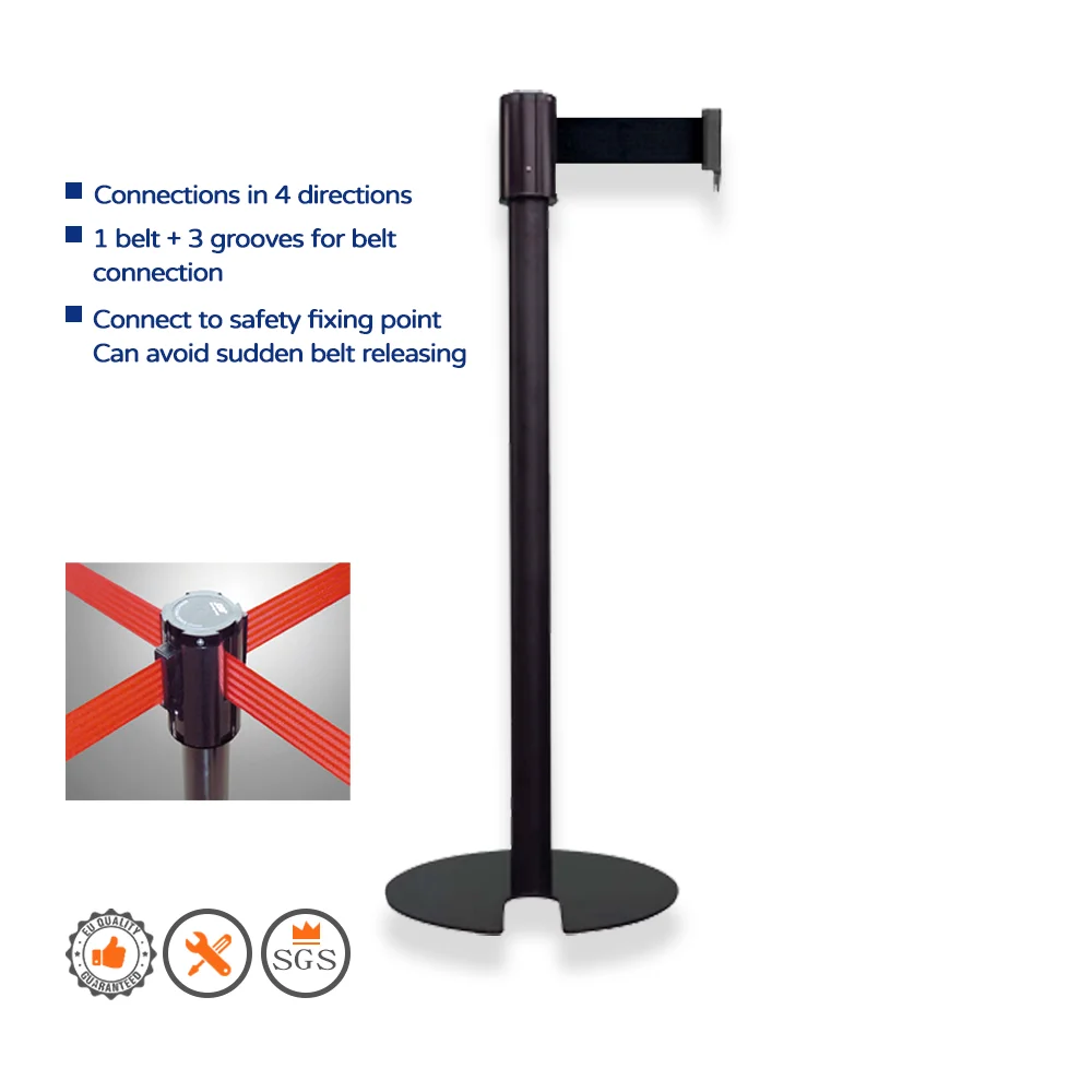 2 Meter Stanchion Retractable Belt Barrier Crowd Traffic Control ...