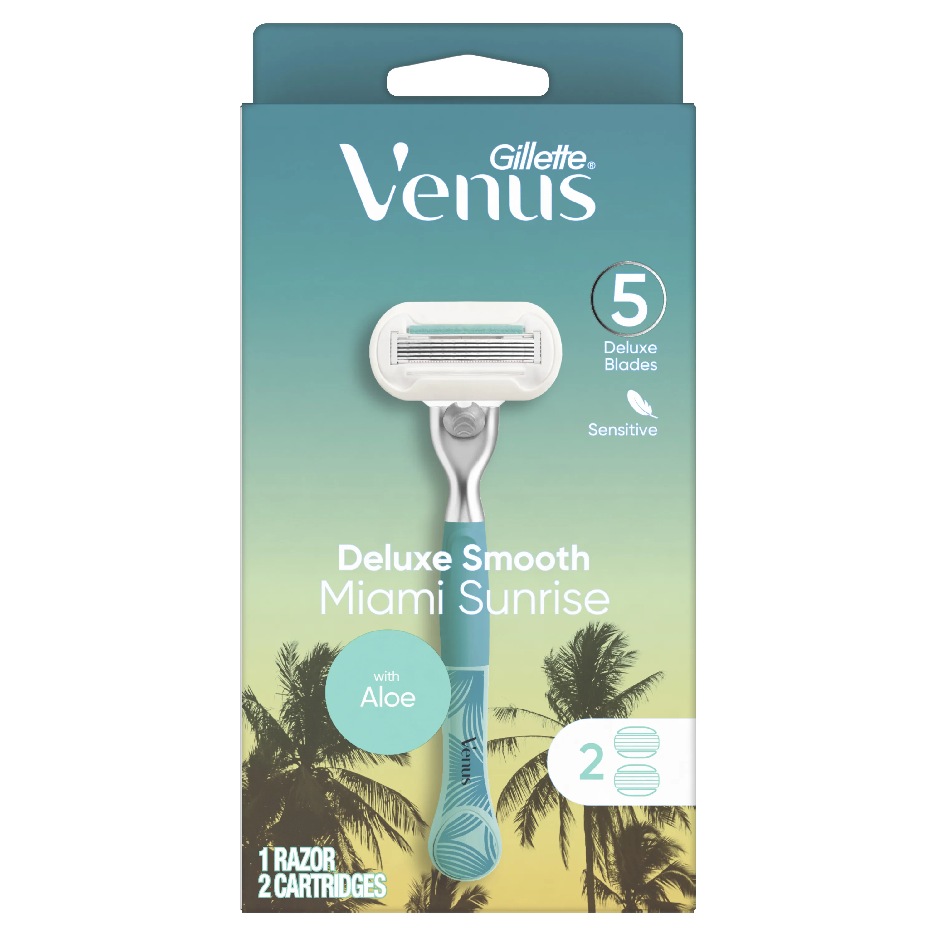Gillette Venus Deluxe Smooth Miami Sunrise Women's Shaver Refill - Buy ...
