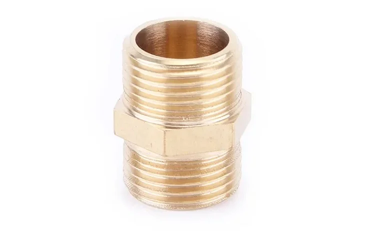 1/8" 1/4" 3/8" 1/2" 3/4" 1"bsp Double Male Thread Brass Pipe Hex Nipple ...