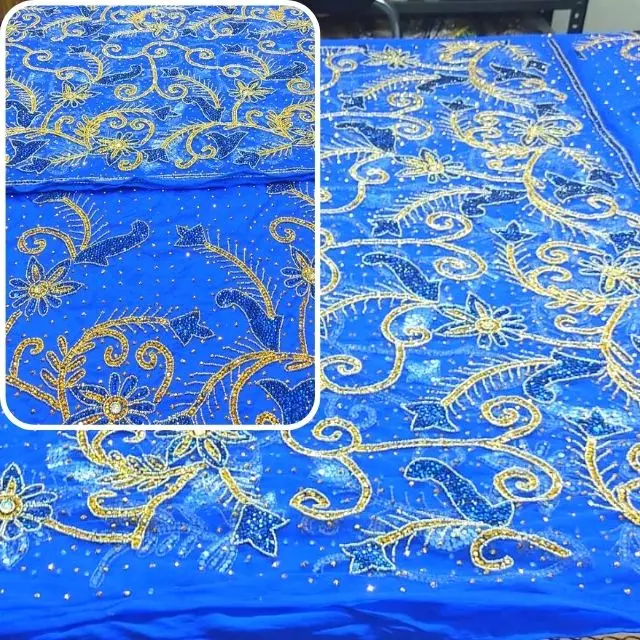 African Bazin Clothes Handmade Dress For Women Fashion Clothing Green ...