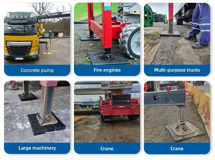Customized Round Blocks Mobile Crane Outrigger Pads