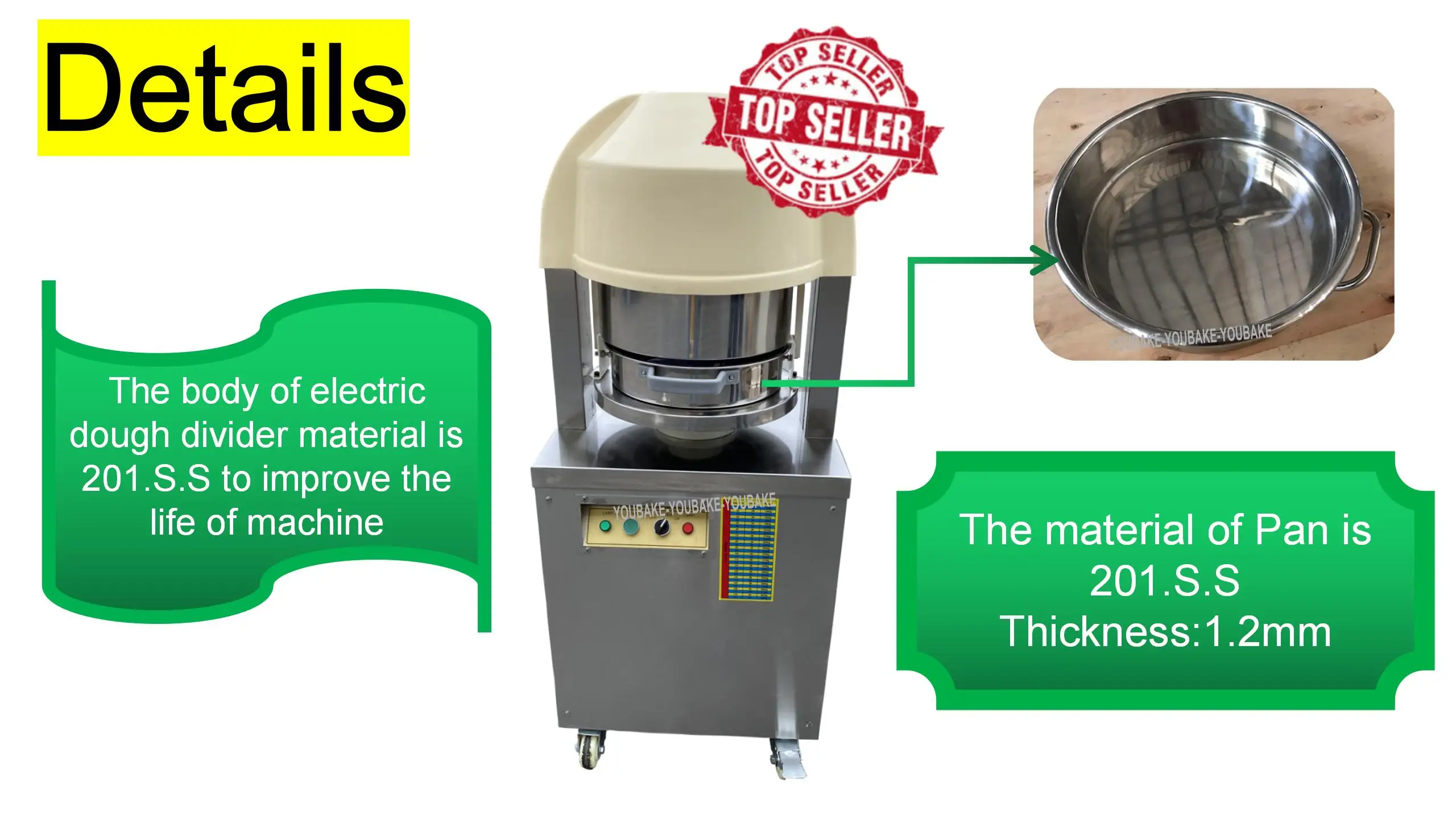 36 PCS Commercial Fully Automatic Electric Bread Dough Divider Machine ...