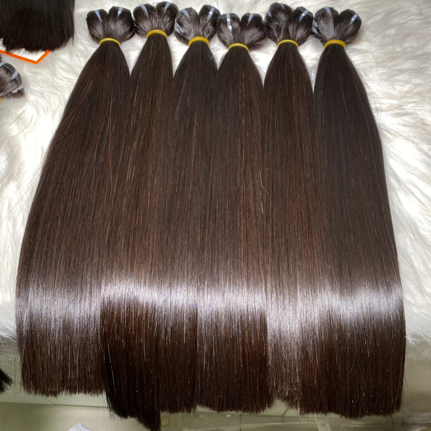 Fullest Cuticle Aligned Weft Human Hair Extensions Remy Vietnamese 100% ...