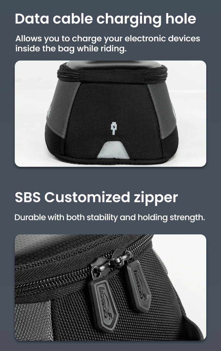 LOBOO Jungle Series Magnetic Tank Bag - Perfect for Motorcycle Rides