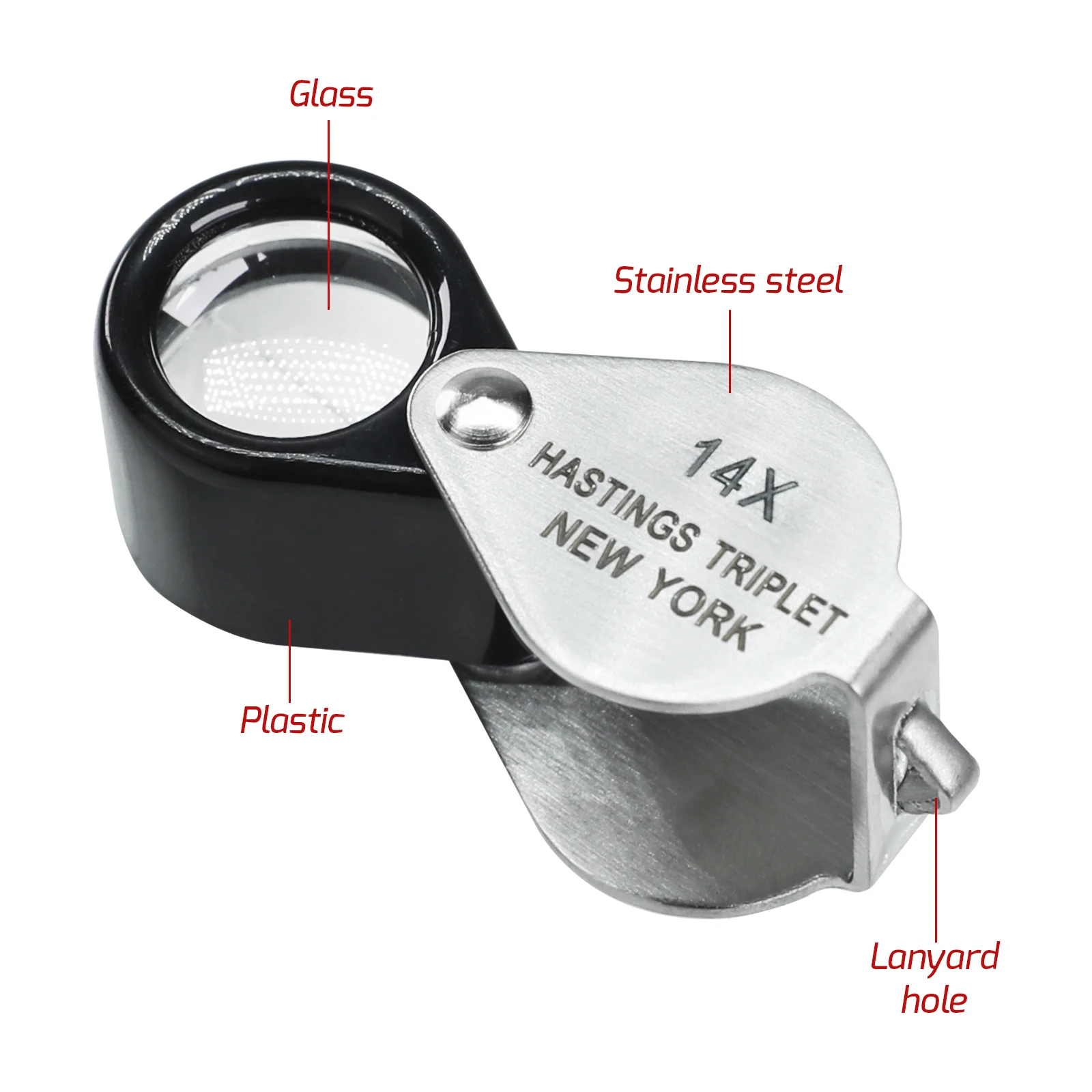 14X Loupe Magnification - Hasting Foldaway Mini Optical Lens