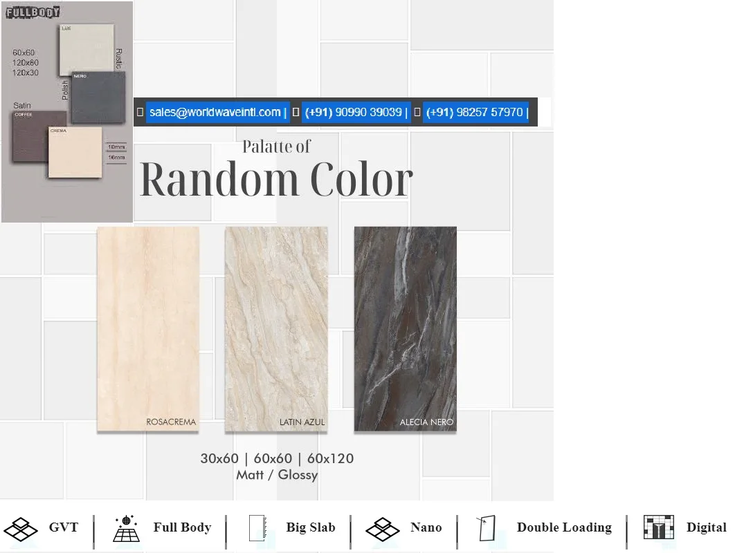 Full Body Porcelain Tiles 60*120 Cm World Wave Porcelain Tiles In India ...