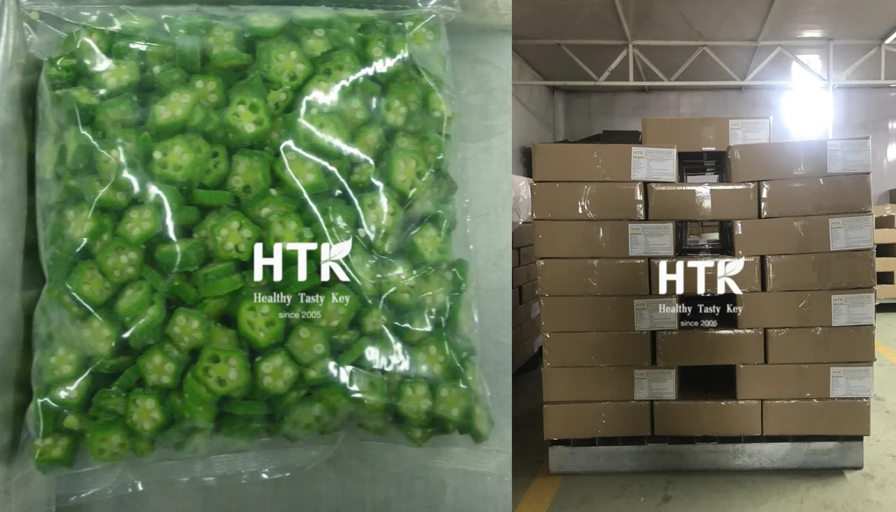 Freezing Okra Frozen Iqf Okra Whole Halves Sliced 100% Organic Sources ...