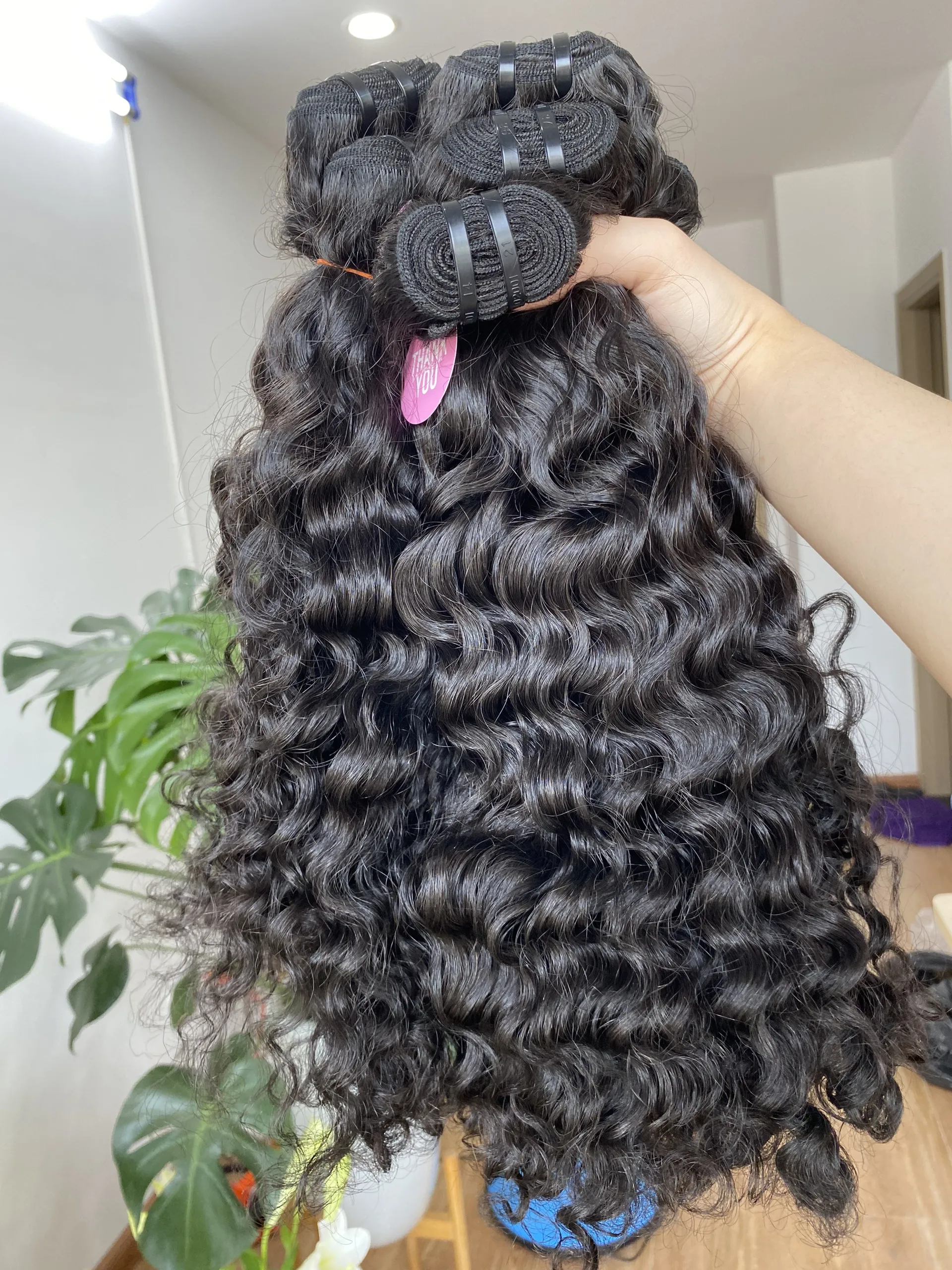 Burmese Deep Curly Transparent Lace Closure - Natural Hair
