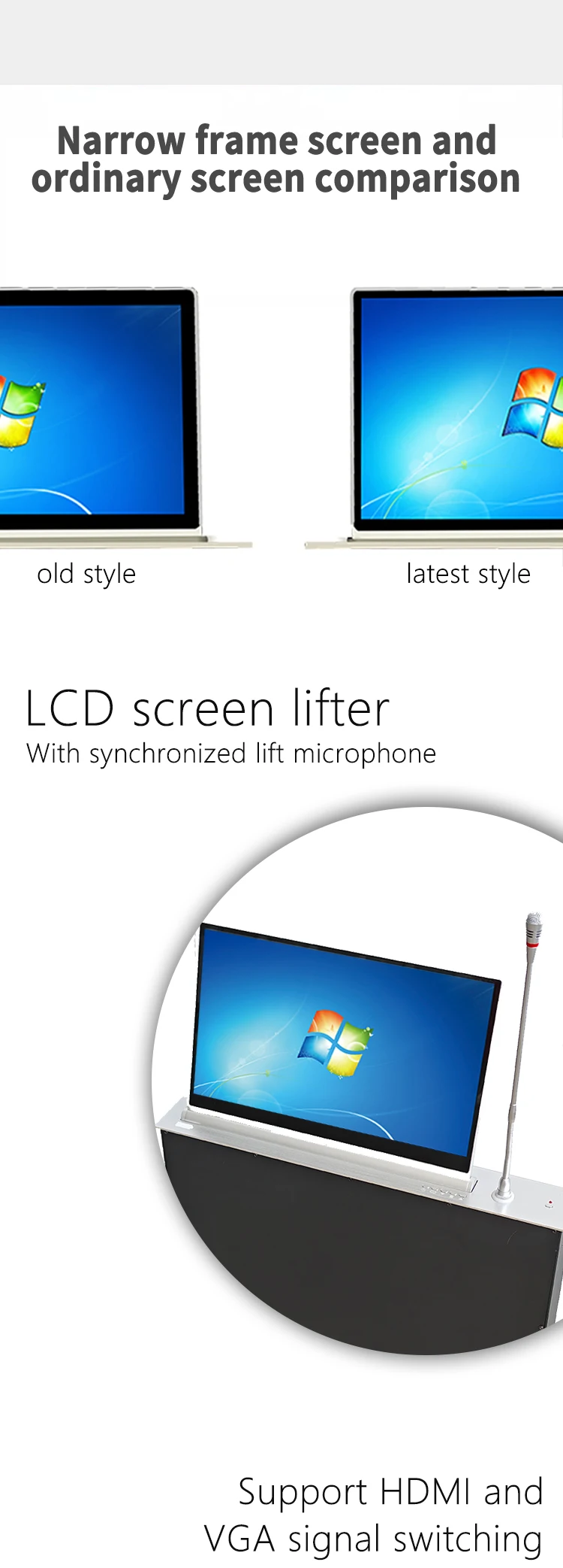 Hidden Desk Monitor Lift Motorized Monitor Lcd Lift Computer Lcd ...