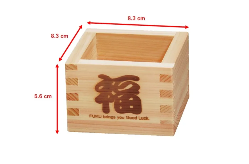 Traditional Japanese Drinkware Hinoki Wood Container With Unique Brand ...