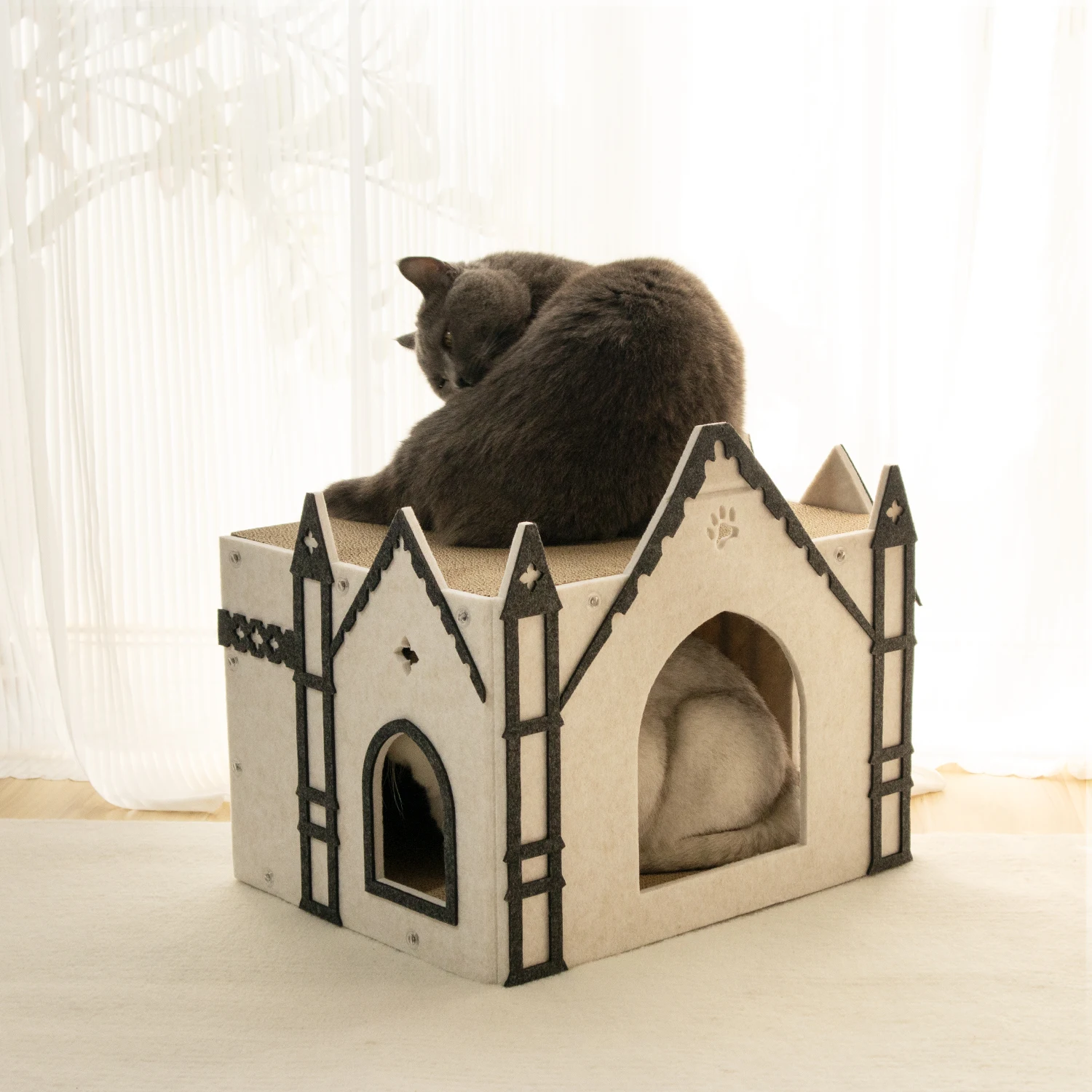 Factory Cathedral Cat Scratching Large House Corrugated Board Cat ...
