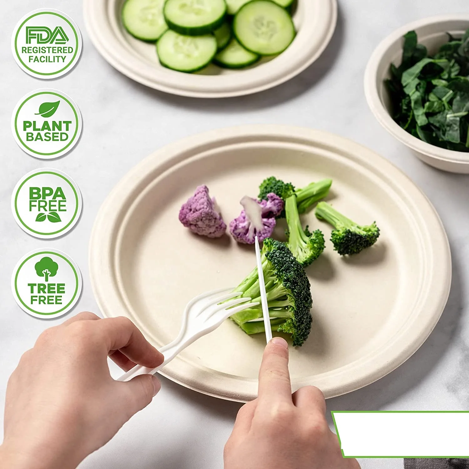PLA Fork Knife Tea Spoon Biodegradable Compostable Wholesales High ...