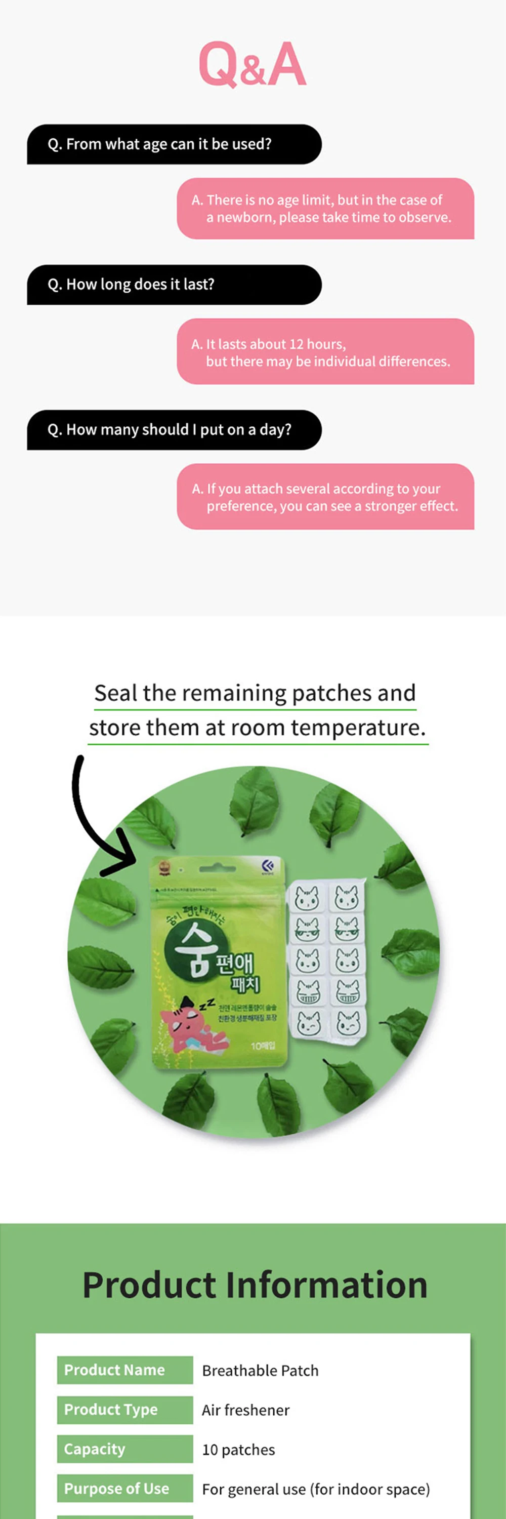 Perfume Supplies Fragrance Kayone Breathing Patch Deodorization Function Improve Mental Fatigue ...