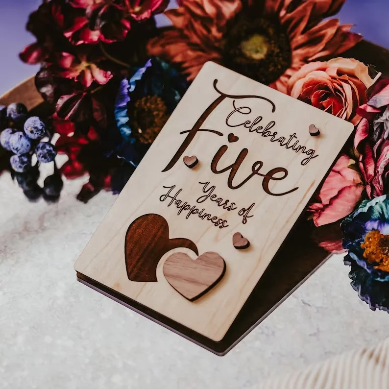 Handmade Laser Cut Wooden Engraved Cards Greeting Cards For ...