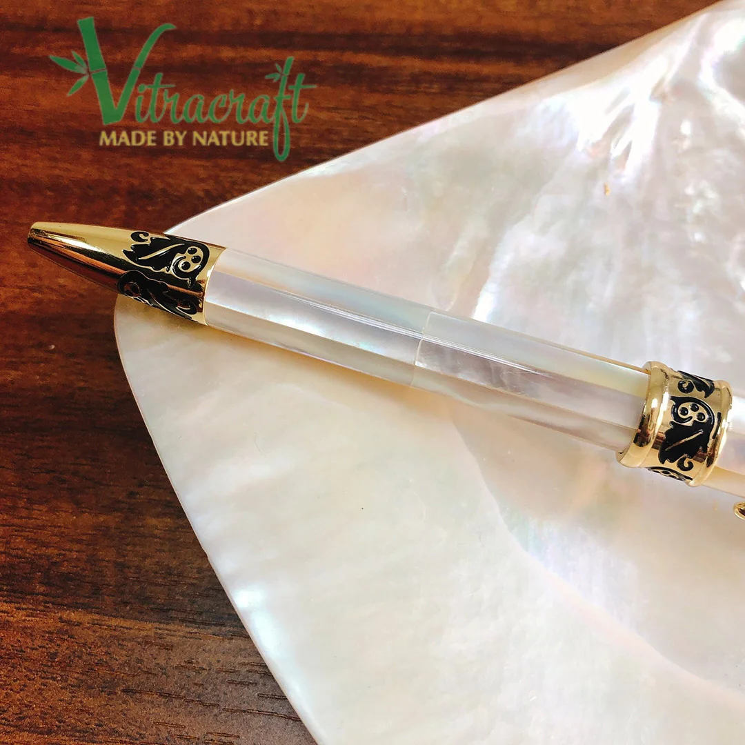 Handmade Premium Ballpoint Pens - Natural Mother of Pearl