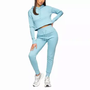Women Tracksuit 2022 Winter Custom Logo Sweatpants And Sweatshirts ...