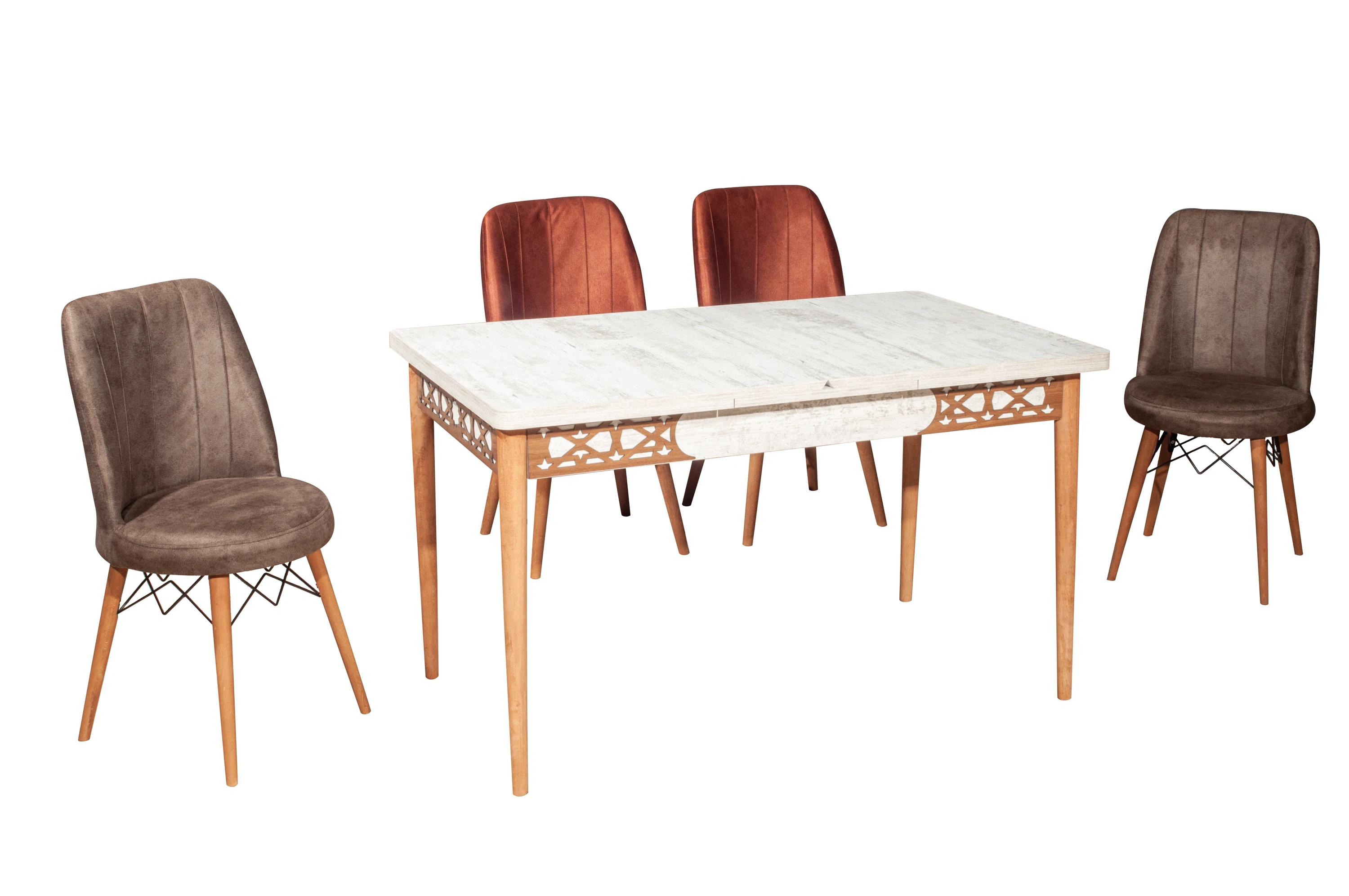 Genova Expandable Dining Table With 6 Chairs Best Seller Modern Luxury ...