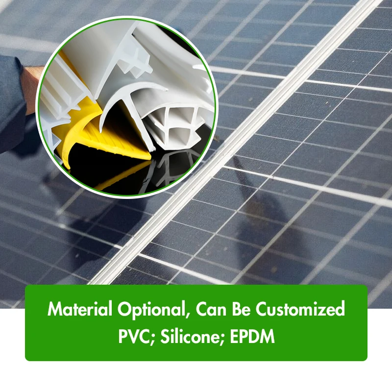 Epdm Pvc Silicone Rubber Extrusion Seal Strip Solar Photovoltaic Panel ...