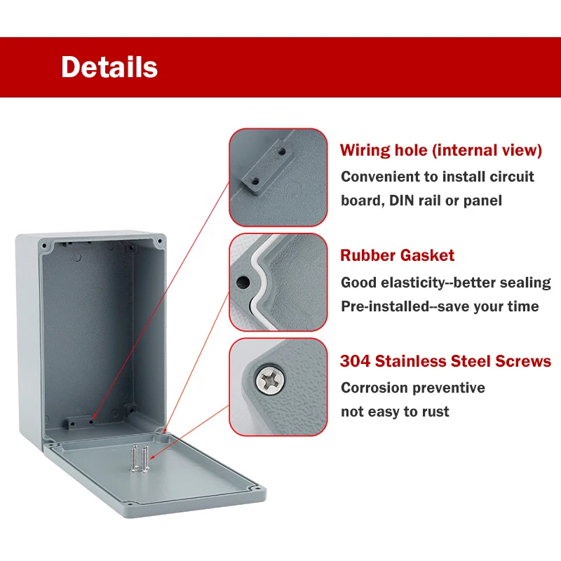 Explosion-proof Diecast Aluminum Enclosure Junction Box Electronics ...