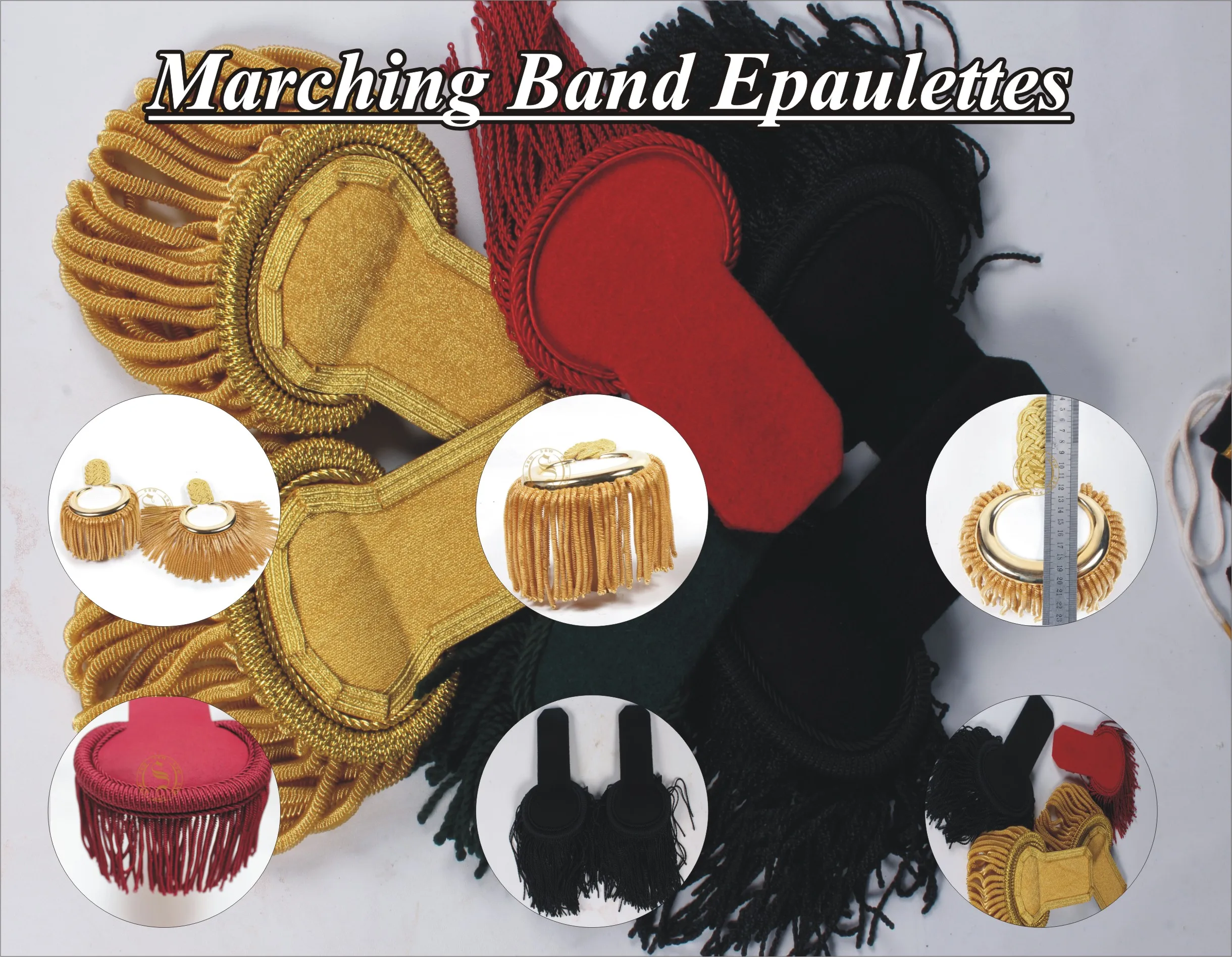 Marching Band Epaulettes Theatre Fringed Epaulettes Customized Theater ...