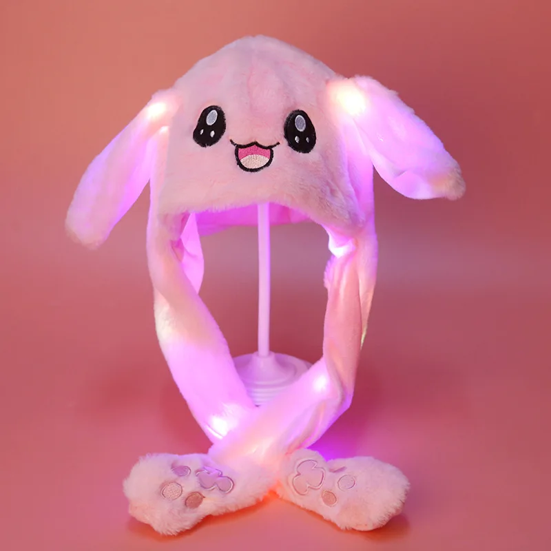 Funny Glowing and Ear Moving Bunny Hat - Perfect for Kids