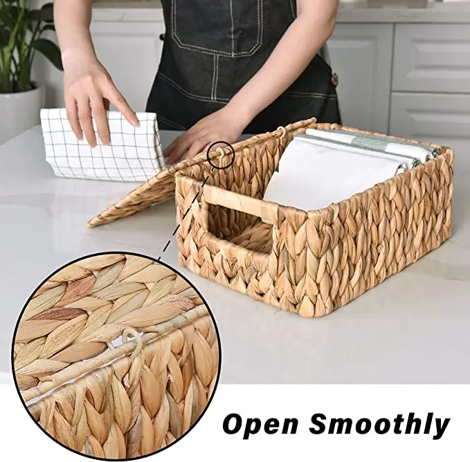 New Design Handmade Box Water Hyacinth Decorative Book Boxes for Home ...