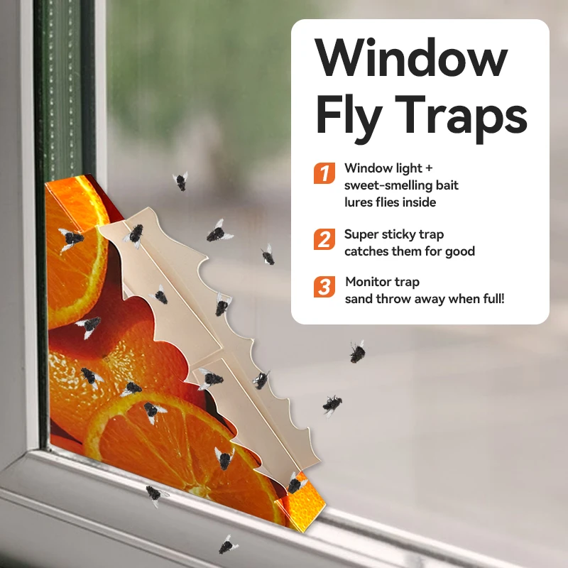 Fly Traps for Windows - Fly Traps for Indoors Sticky, Indoor Fly Traps ...