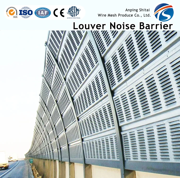 Customized Roadside Outdoor Louver Noise Barrier for Protection