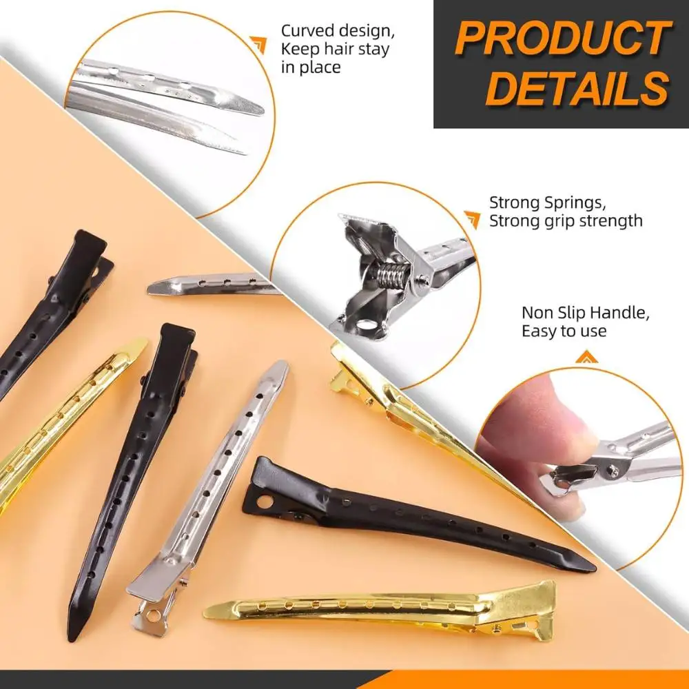 Innovative Surgical Grade Stainless Steel Crocodile Hair Clips Duck ...