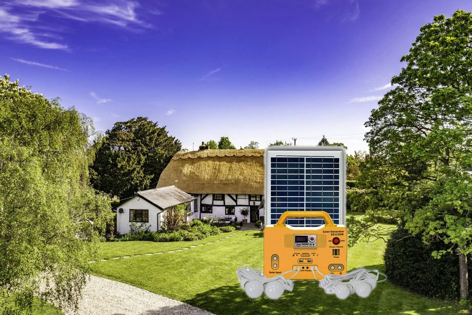 111Wh Solar Energy LED Lighting Kit with 6 Bulbs, Portable Lithium Ion ...