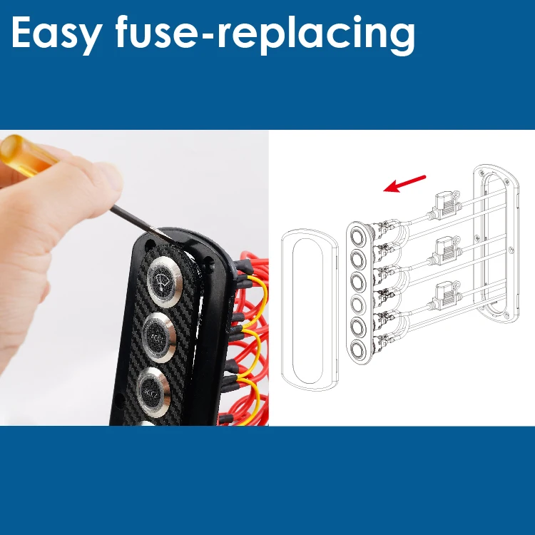 Waterproof 12v Marine Boat Push Button Switch Panel| Alibaba.com