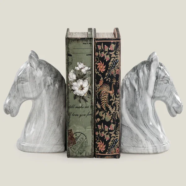 Saffron Black Onyx Marble Bookends,Decorative Marble Bookends For ...