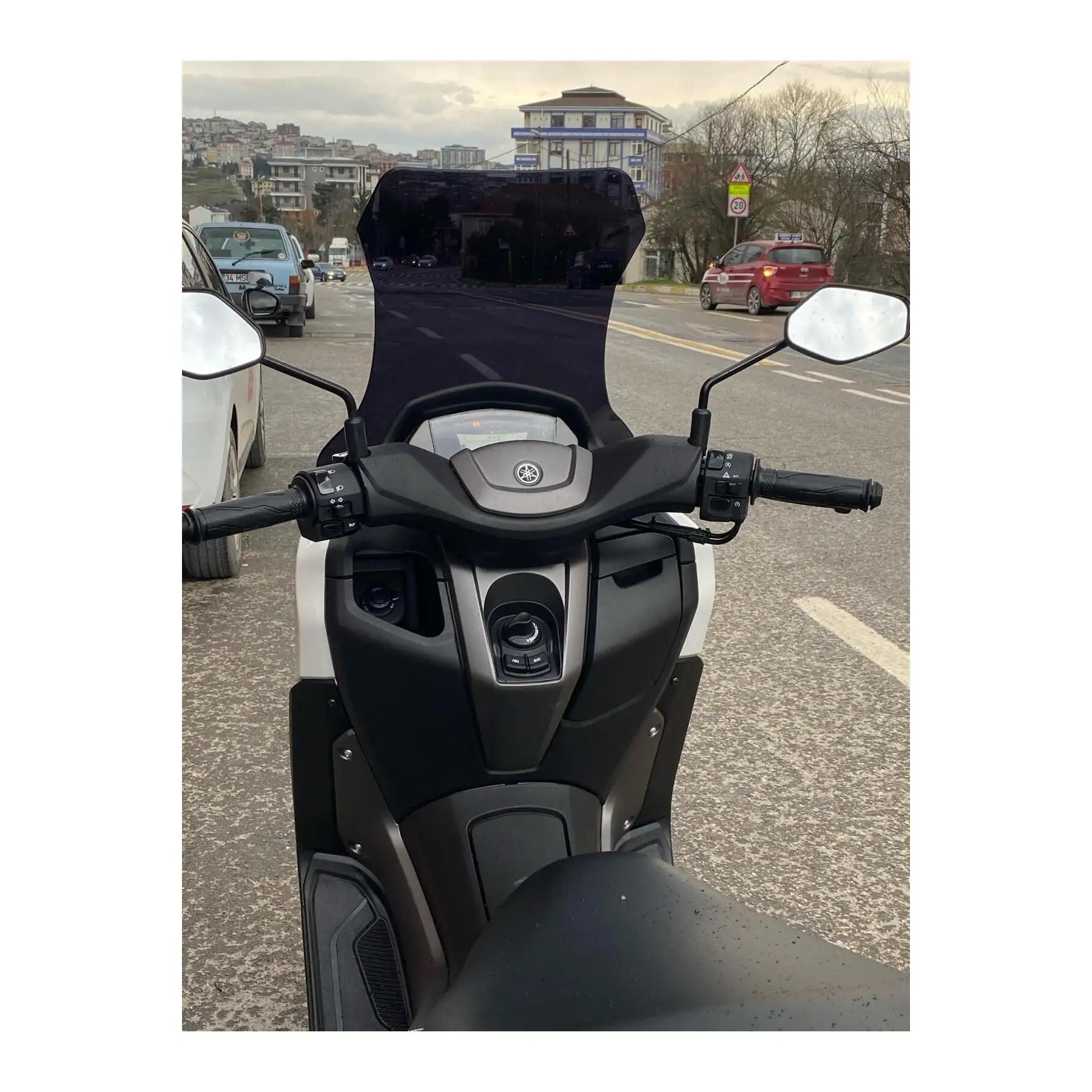 Yamaha Nmax Windshield 2021 2023 Model Years 72cm Black Color 4mm Tall ...