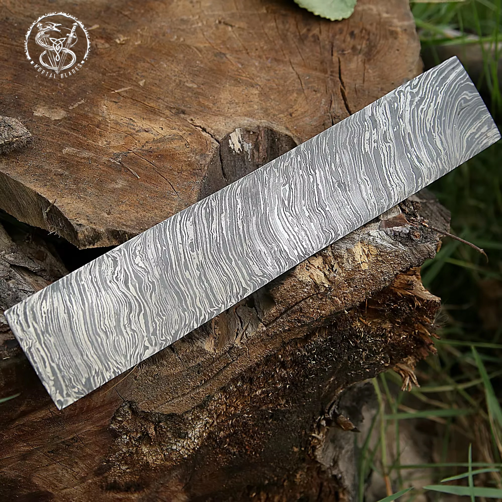 Random Pattern Damascus Steel Billets for Knife Making