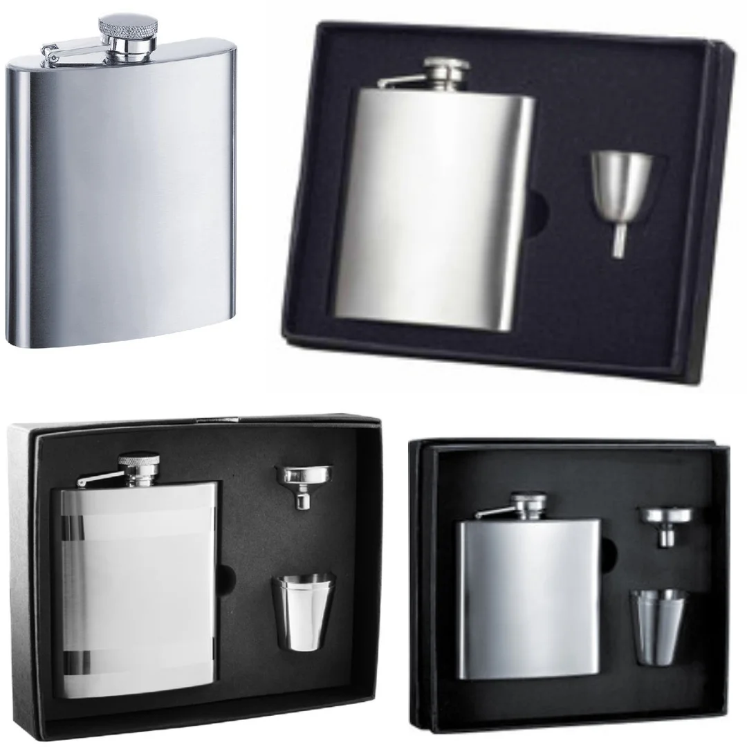 Most Popular Silver Metal Liquor Visol Miami 4oz Patterned Engravable ...